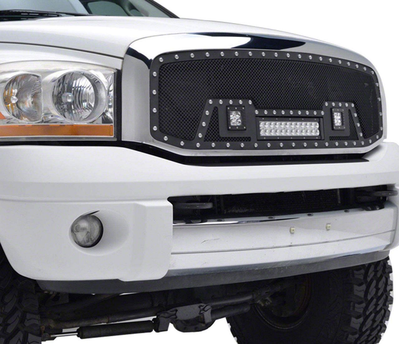 RAM 1500 Evolution Stainless Steel Wire Mesh Upper Grille Insert; Black ...
