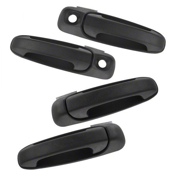 RAM 1500 Exterior Door Handles; Front and Rear; Textured Black (02-08 ...