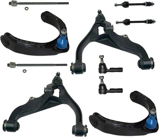 RAM 1500 Front Upper and Lower Control Arms with Tie Rods and Sway Bar ...
