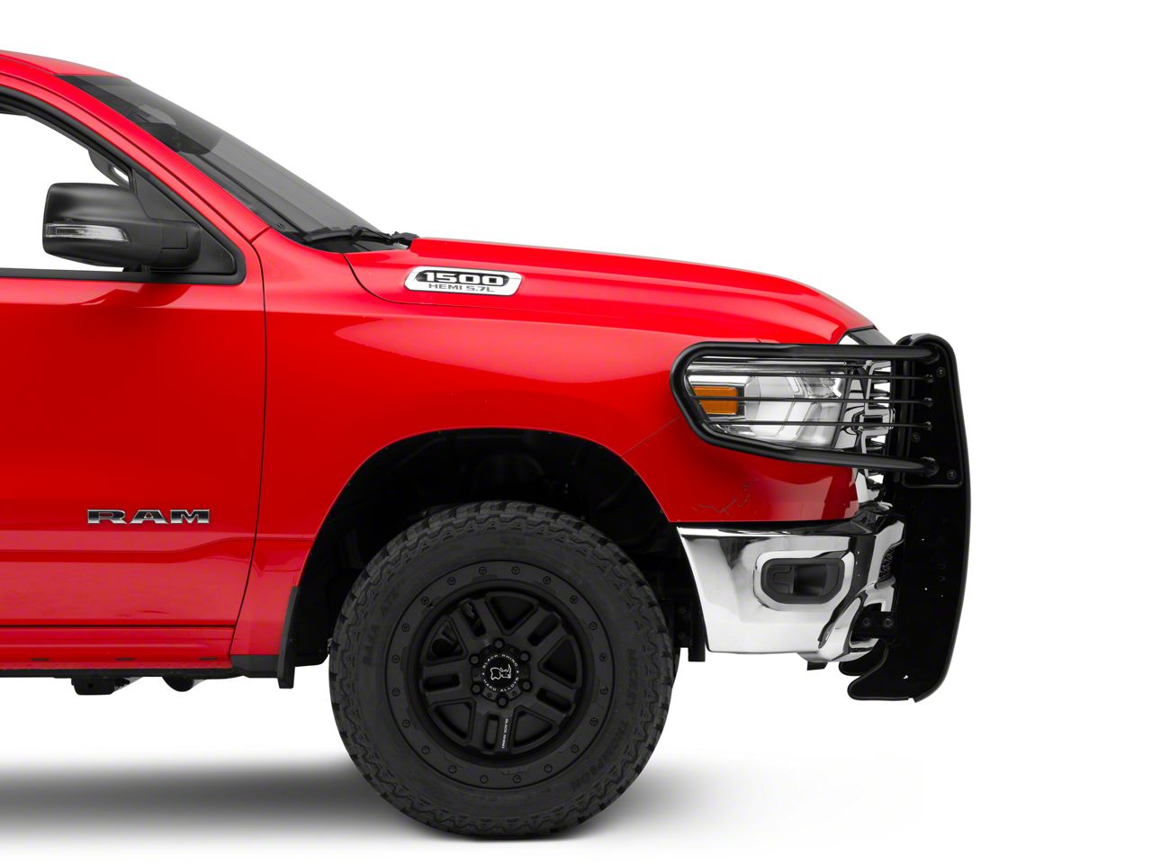 RAM 1500 Grille Guard; Black (19-24 RAM 1500, Excluding EcoDiesel ...
