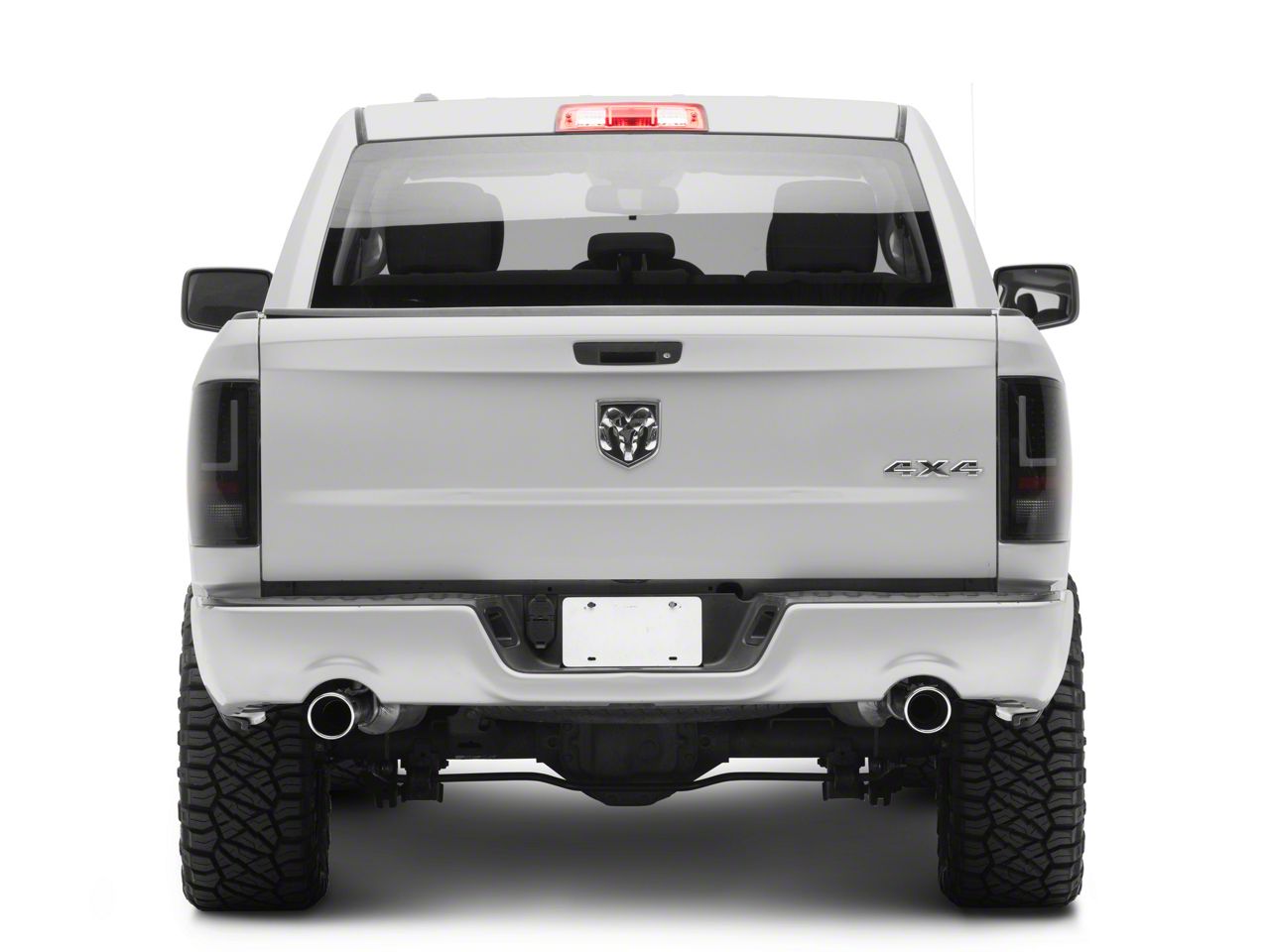 RAM 1500 L-Bar LED tail Lights; Black Housing; Smoked Lens (09-18 RAM ...