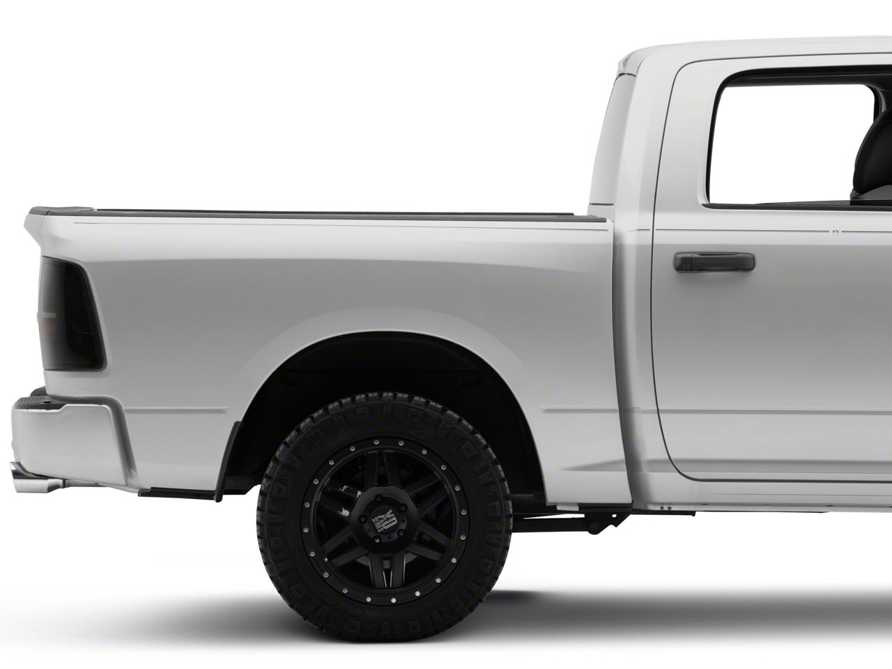 RAM 1500 L-Bar LED tail Lights; Black Housing; Smoked Lens (09-18 RAM ...