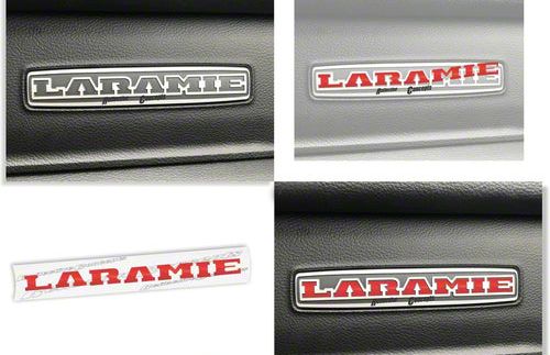 RAM 1500 Laramie Glovebox Inlay Decals; Gloss Black (19-24 RAM 1500 ...