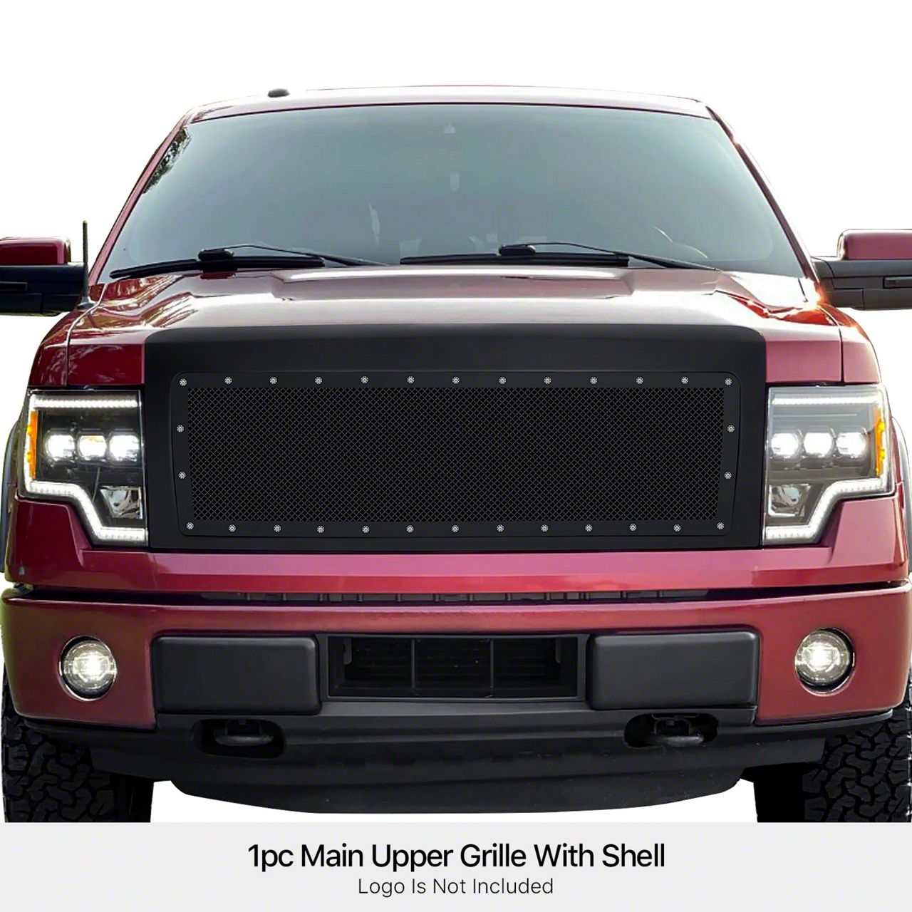 RAM 1500 Laser Cut Mesh Upper Replacement Grille; Polished (15-18 RAM ...
