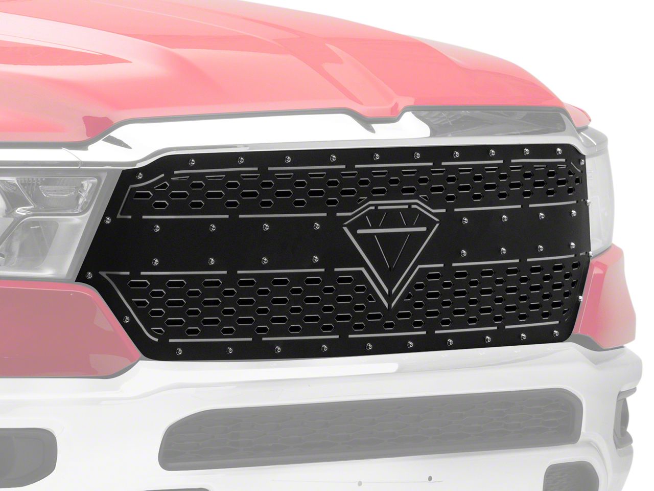 RAM 1500 Laser Cut Sheet Grille Insert; Black (19-24 RAM 1500 Big Horn ...