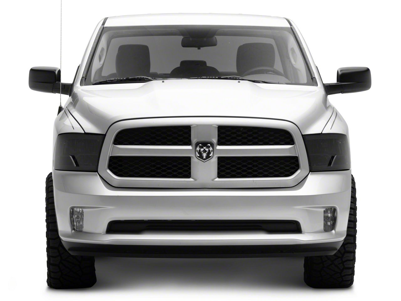 RAM 1500 LED Bar Factory Style Headlights; Chrome Housing; Smoked Lens ...