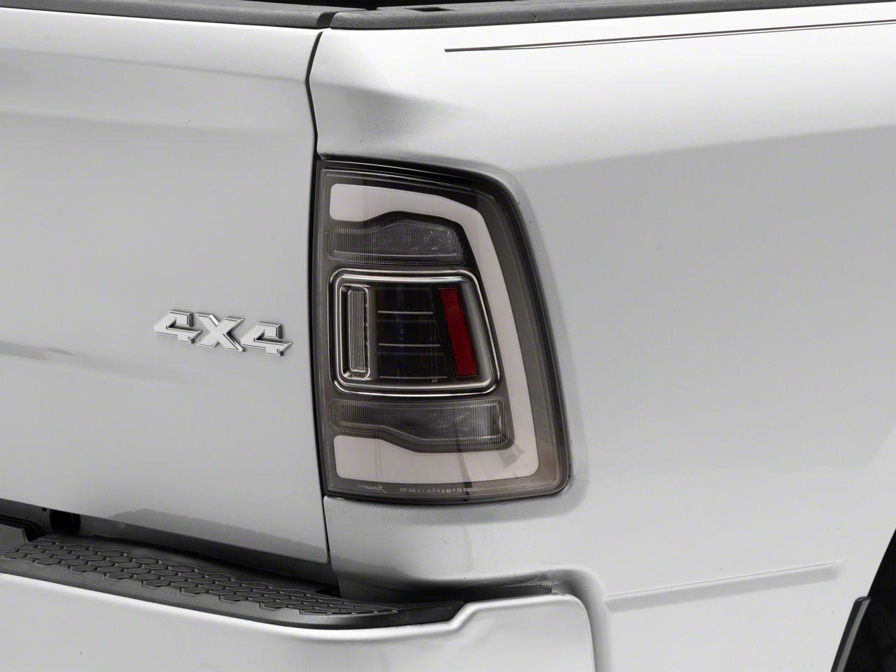 RAM 1500 LED Bar Tail Lights; Matte Black Housing; Clear Lens (09-18 ...