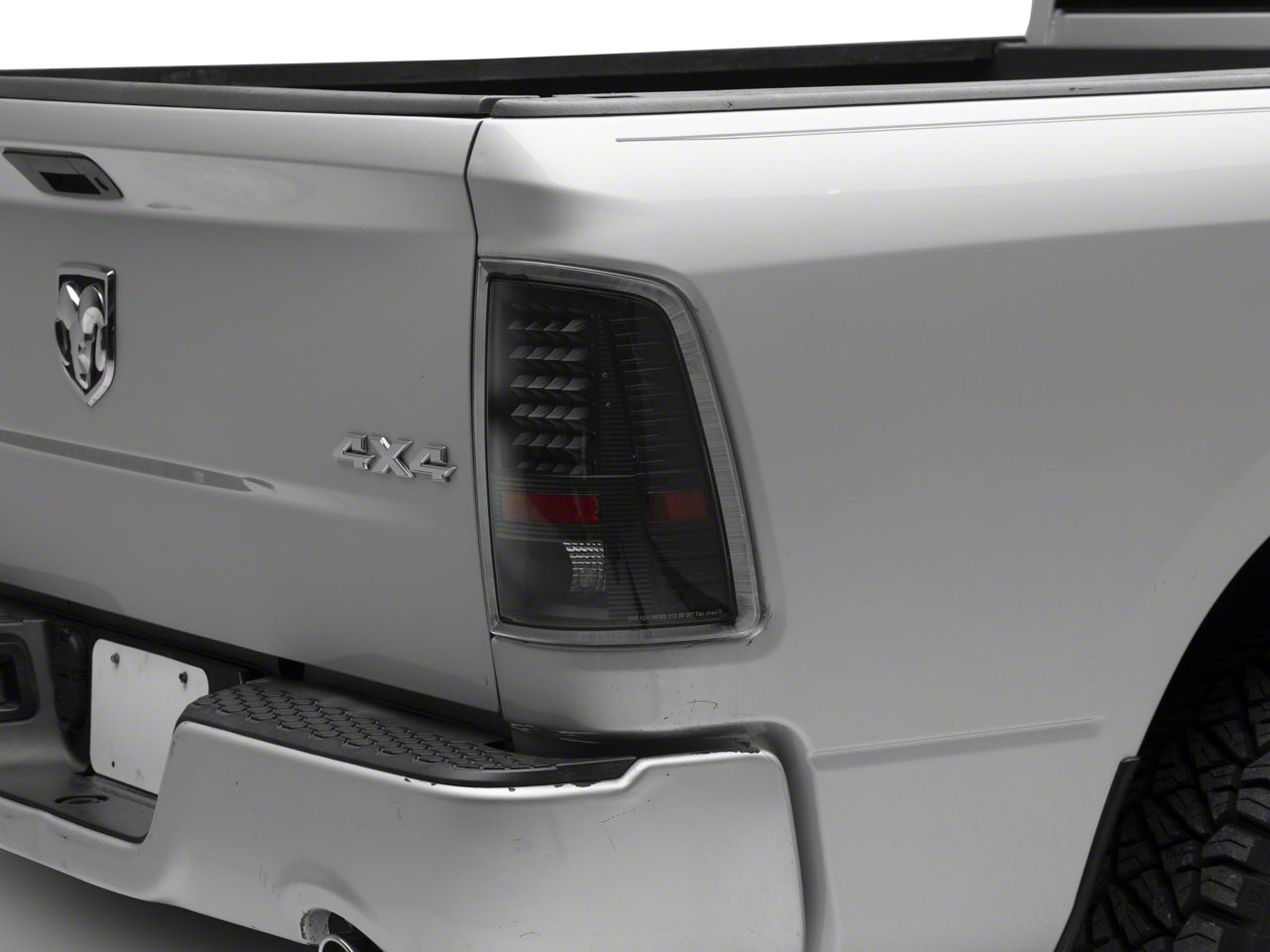 RAM 1500 LED Tail Lights; Black Housing; Clear Lens (09-18 RAM 1500 w ...