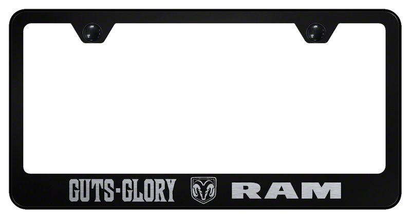 RAM 1500 Guts, Glory, RAM Laser Etched License Plate Frame (Universal ...