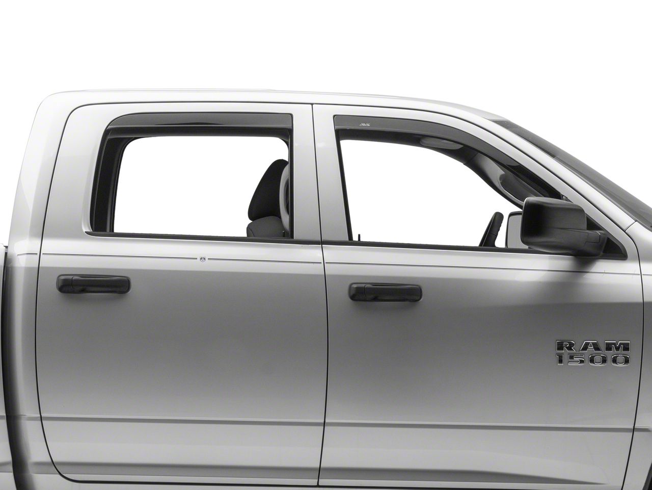 RAM 1500 Low Profile Ventvisor Window Deflectors; Front and Rear; Dark ...
