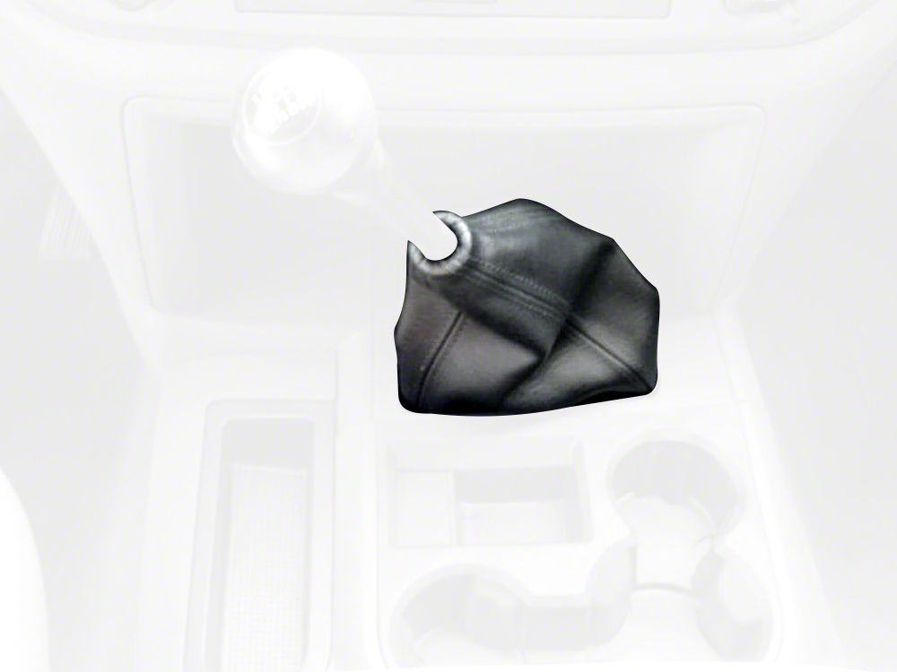 RAM 1500 Manual Transmission Shifter Boot; Black Leather with Black ...