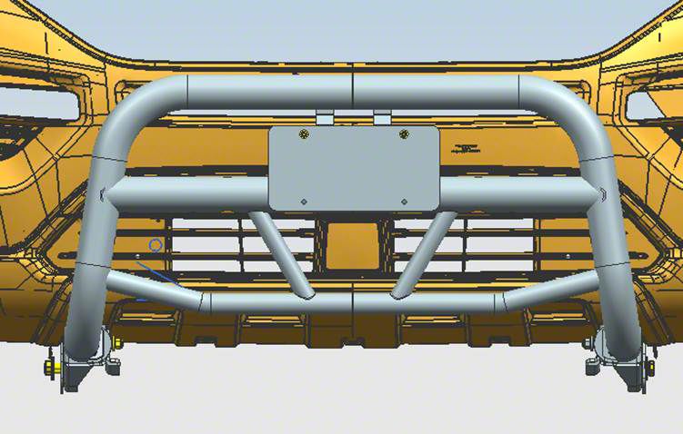 RAM 1500 Max T Bull Bar; Textured Black (09-18 RAM 1500, Excluding ...