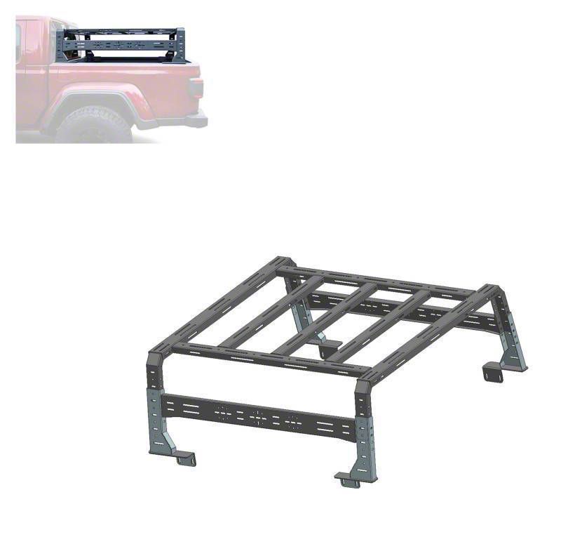 RAM 1500 Overland Utility Bed Rack; Sandy Black (14-24 RAM 1500 w/o RAM ...