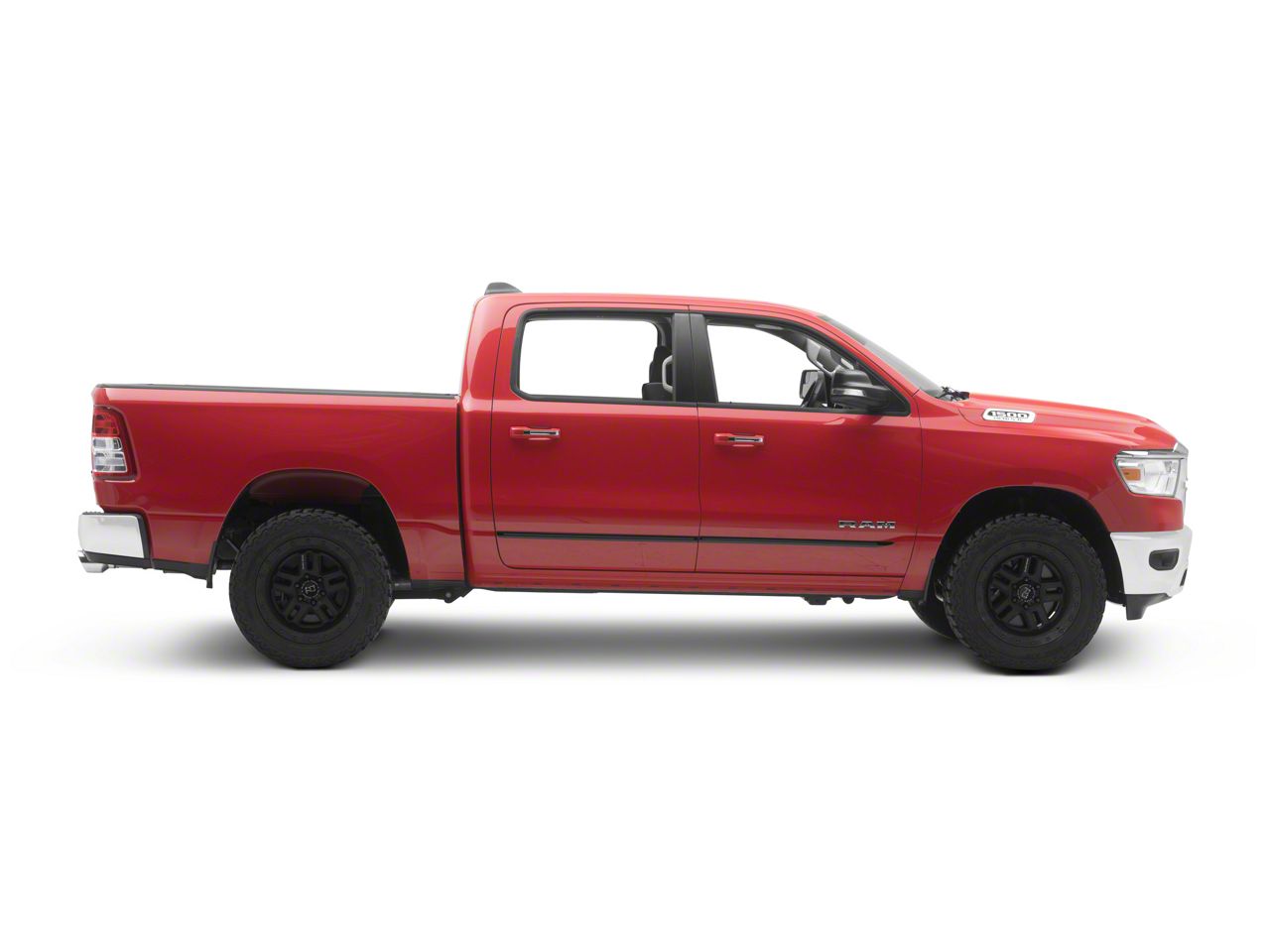 RAM 1500 Painted Body Side Molding with Black Insert; Black (19-25 RAM ...