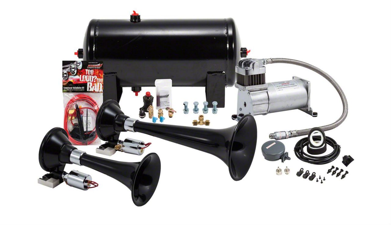 RAM 1500 ProBlaster ABS Dual Train Horn System; Black (Universal; Some ...