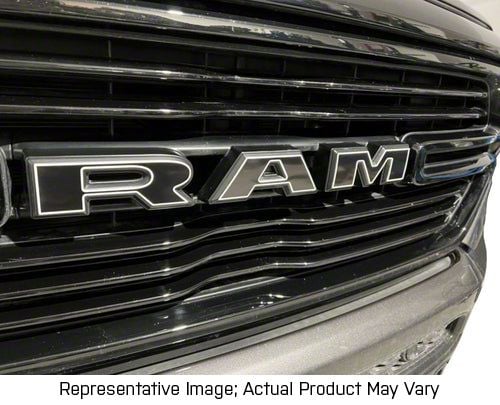 RAM 1500 RAM Grille Letter Overlay Decals; Black Camo (19-24 RAM 1500 ...