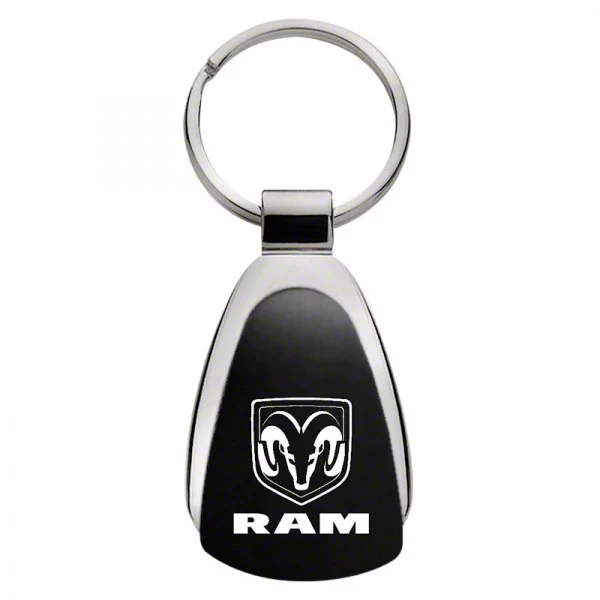 RAM 1500 RAM Teardrop Key Fob; Black - Free Shipping