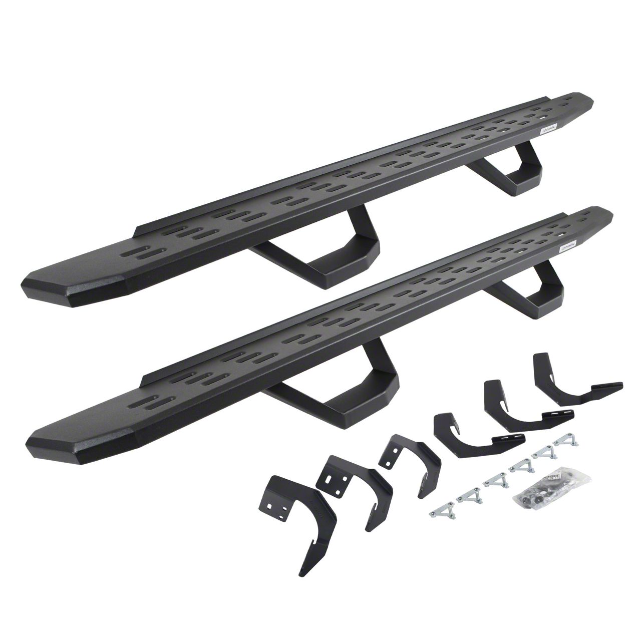 Go Rhino RAM 1500 RB30 Running Boards with Drop Steps; Textured Black ...