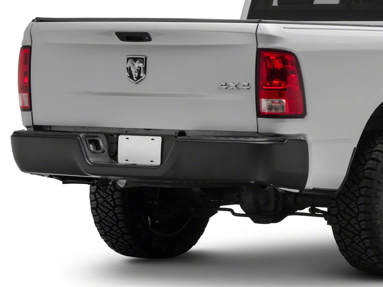 RAM 1500 Rear Bumper; Not Pre-Drilled for Backup Sensors; Black (09-18 ...