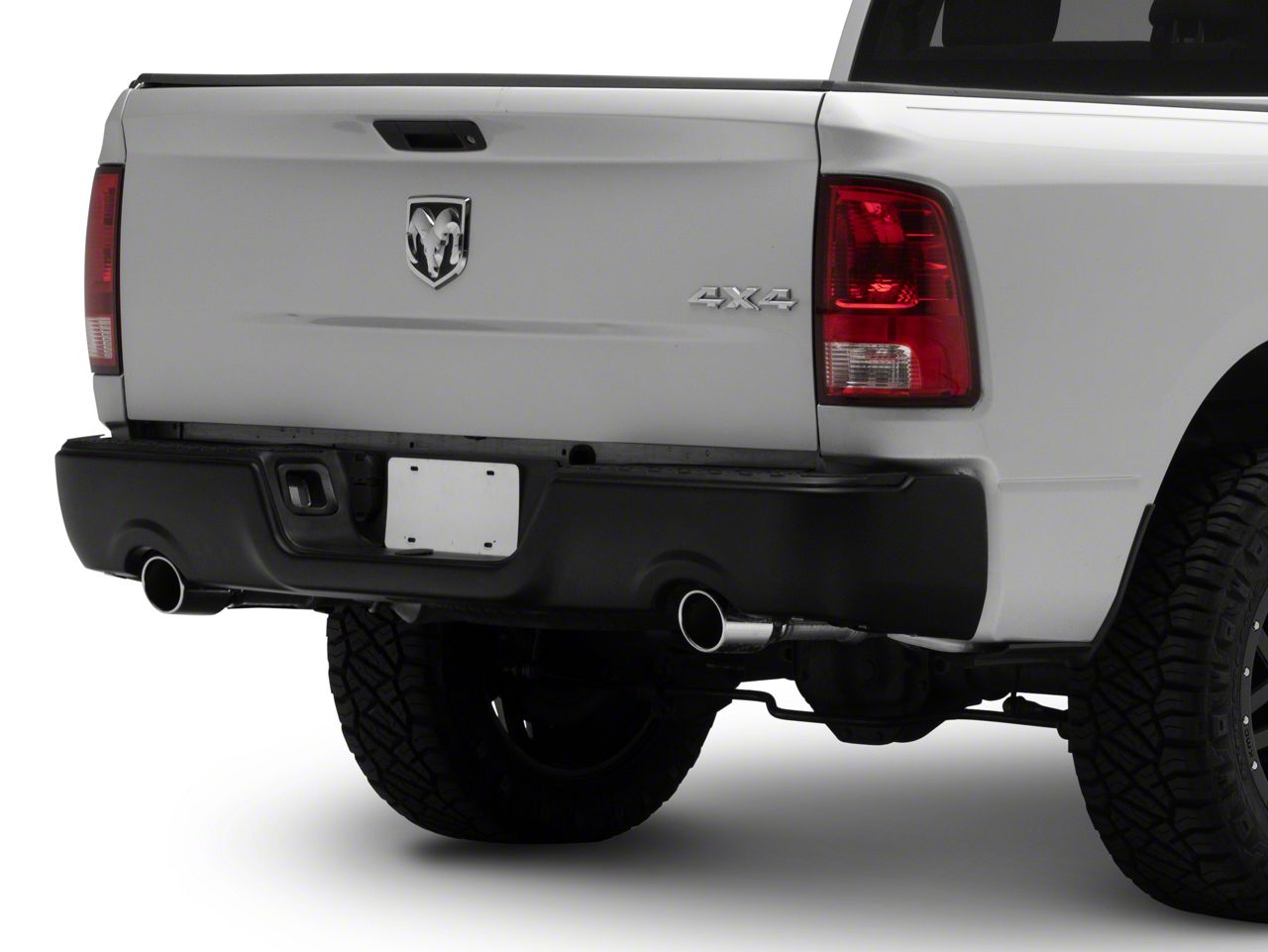 RAM 1500 Rear Bumper; Not Pre-Drilled for Backup Sensors; Black (09-18 ...