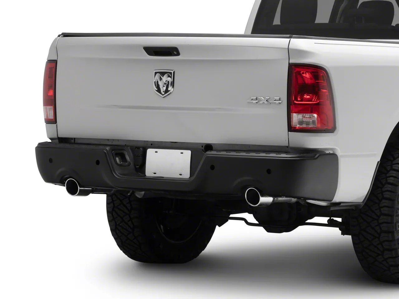 RAM 1500 Rear Bumper; Pre-Drilled for Backup Sensors; Black (09-18 RAM ...