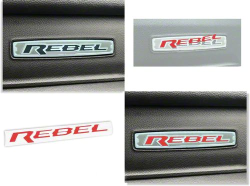 RAM 1500 Rebel Glovebox Inlay Decals; Carbon Fiber (19-24 RAM 1500 ...