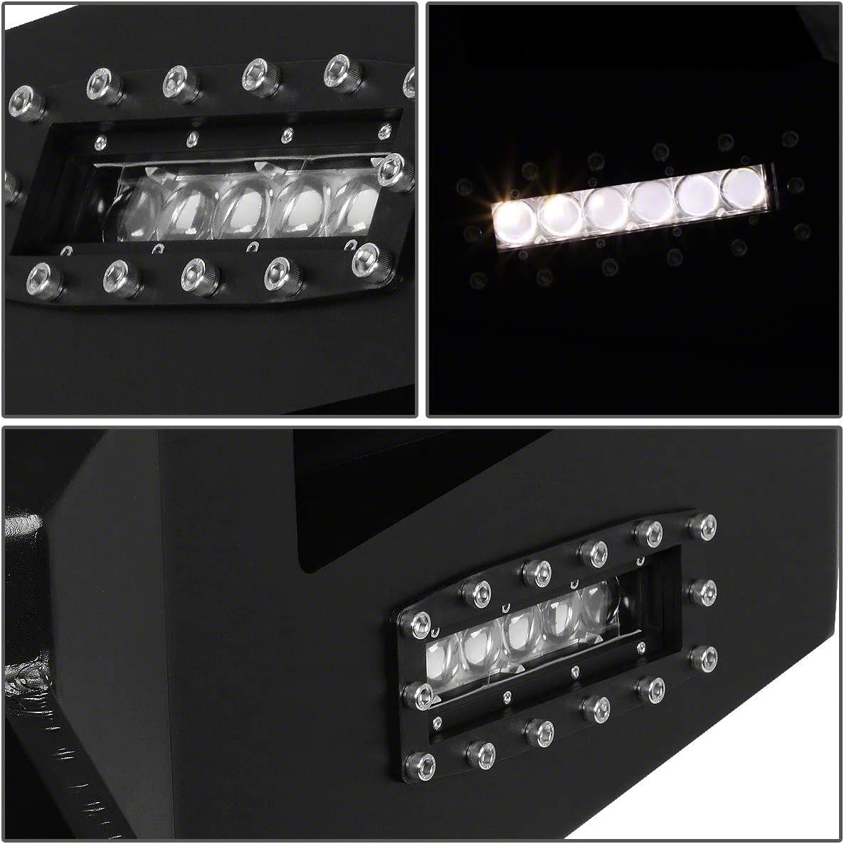 RAM 1500 Rock Crawler Front Bumper with LED Fog Lights; Matte Black (09 ...