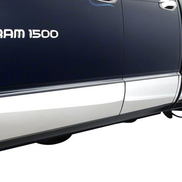 RAM 1500 Rocker Panel Stainless Steel Molding (09-18 RAM 1500 Crew Cab ...