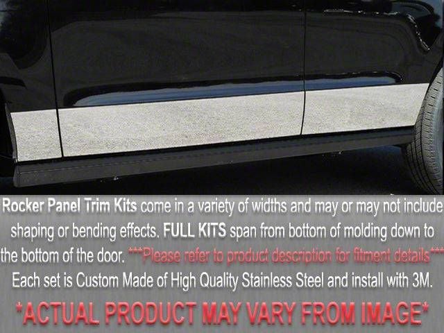 RAM 1500 Rocker Panel Trim; Full Kit; Stainless Steel (94-01 RAM 1500 ...
