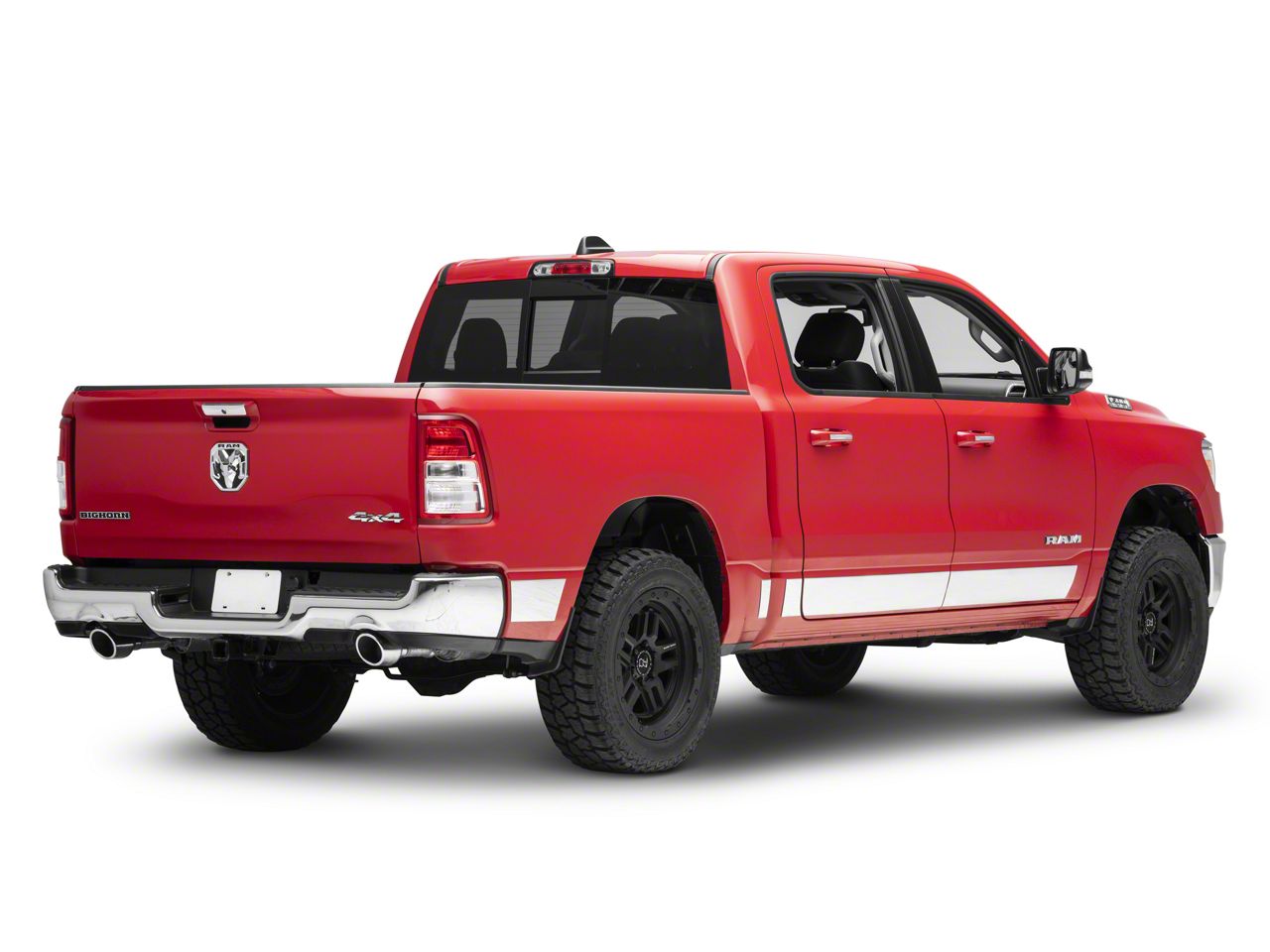 RAM 1500 Rocker Panel Trim; Stainless Steel (19-24 RAM 1500 Crew Cab w ...