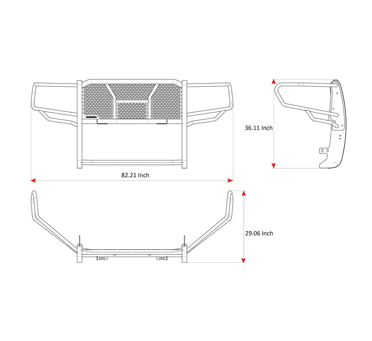 RAM 1500 Rugged Heavy Duty Grille Guard; Black (19-24 RAM 1500 ...