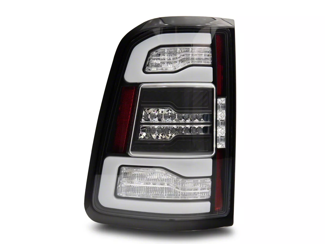 RAM 1500 Sequential LED Tail Lights; Black Housing; Clear Lens (19-24 ...