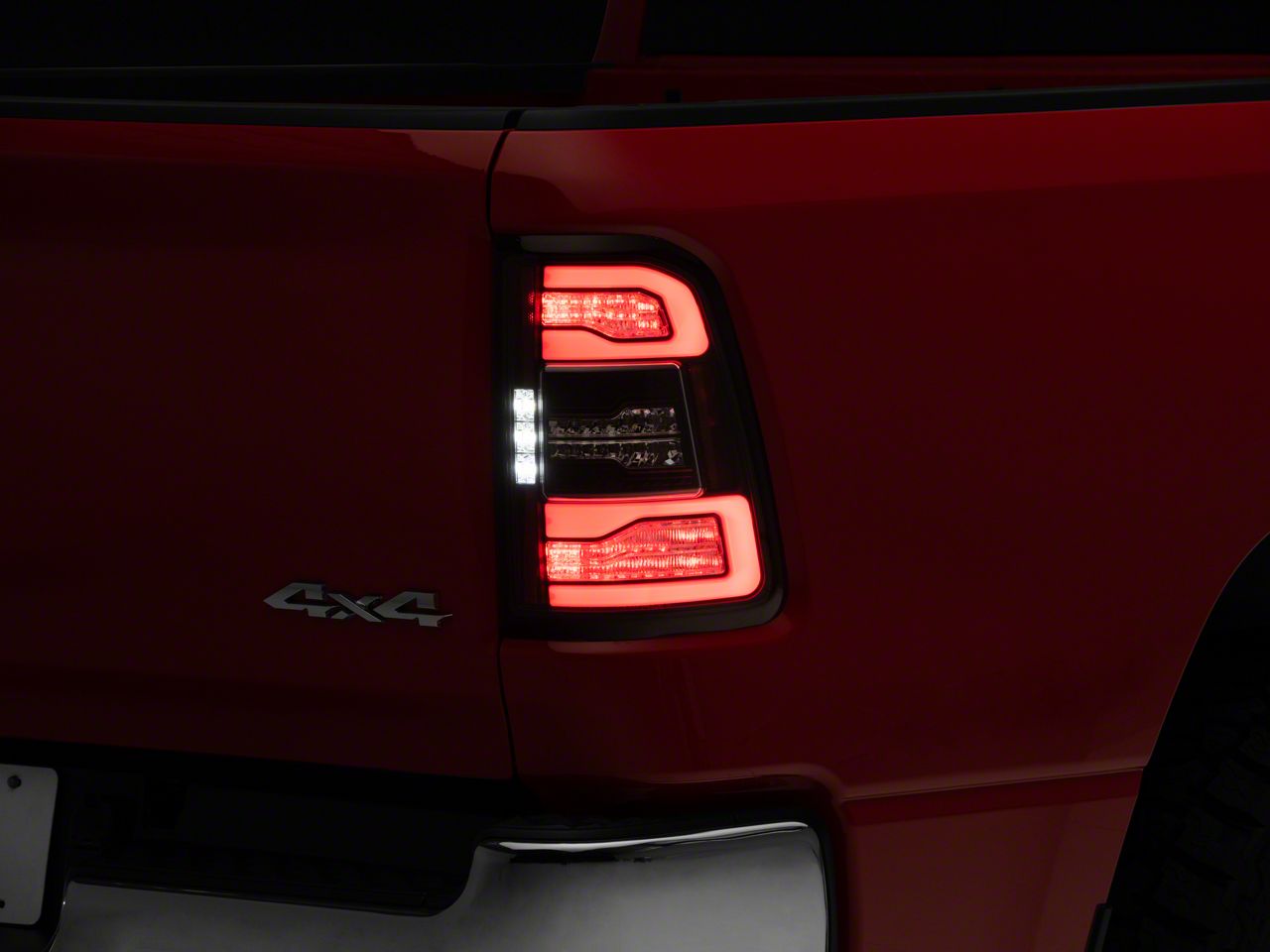 RAM 1500 Sequential LED Tail Lights; Black Housing; Clear Lens (19-24 ...