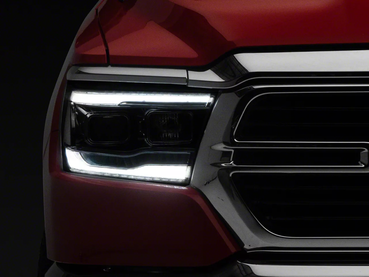 RAM 1500 Signature Series Projector Headlights; Chrome Housing; Clear ...