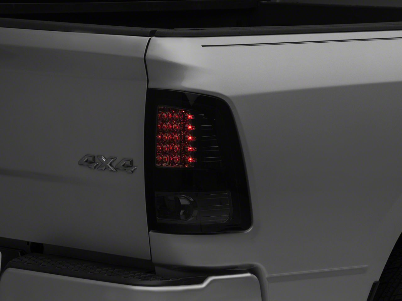 RAM 1500 LED Tail Lights; Gloss Black Housing; Smoked Lens (09-18 RAM ...