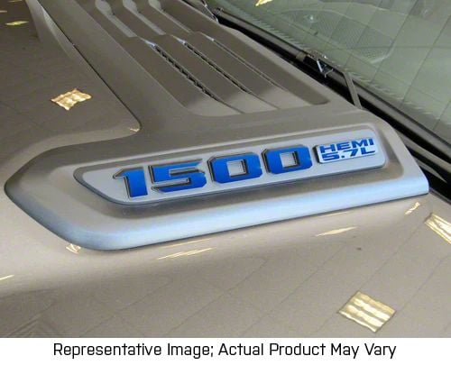 RAM 1500 Sport/Rebel Hood Letter Inlay Decals; Carbon Fiber (19-24 5.7L ...