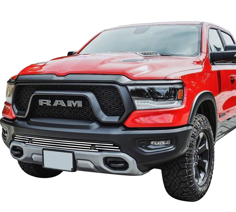 RAM 1500 Stainless Steel Billet Lower Bumper Grille; Overlay Polished ...