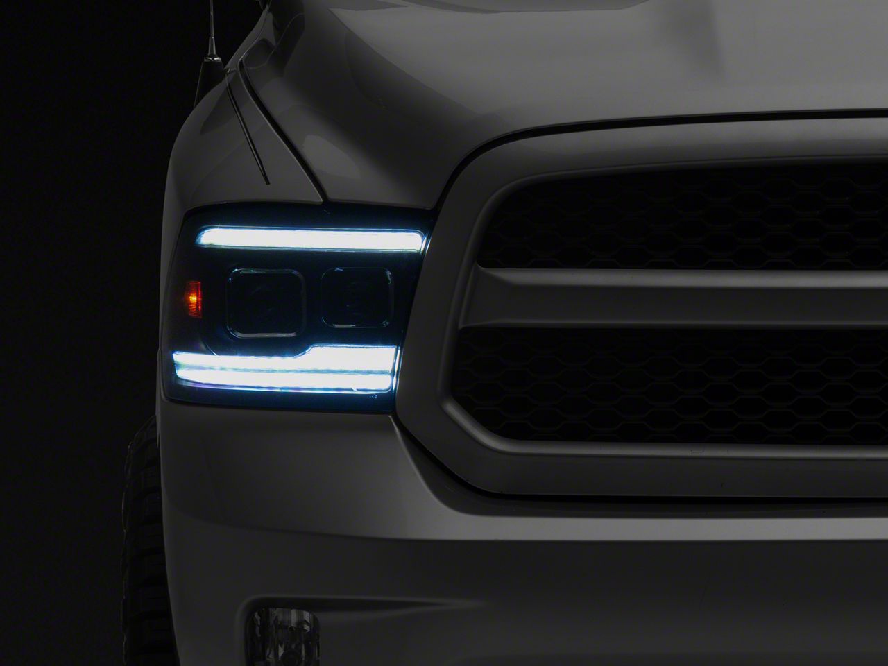 RAM 1500 Switchback Sequential Projector Headlights; Matte Black ...