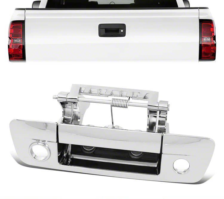 RAM 1500 Tailgate Handle with Backup Camera and Key Hole; Chrome (09-18 ...