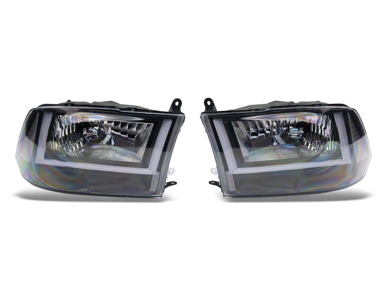 RAM 1500 U-Shaped LED DRL Sequential Headlights with Clear Corners ...