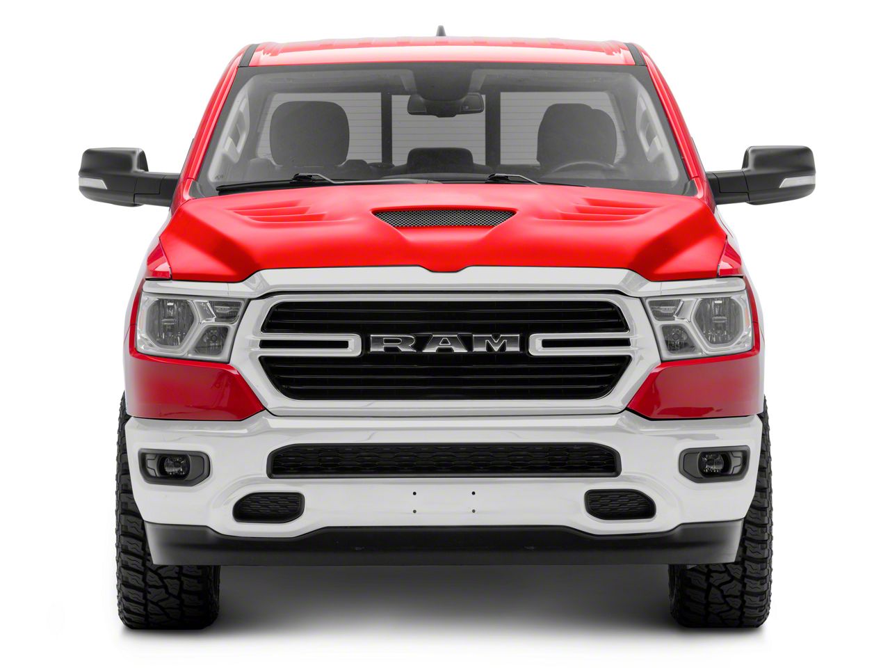RAM 1500 VIP Style Ram Air Hood; Unpainted (19-25 RAM 1500, Excluding ...