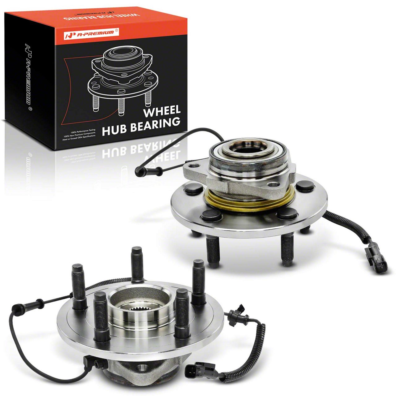 RAM 1500 Wheel Bearing and Hub Assemblies with ABS Sensor; Front (06-12 ...