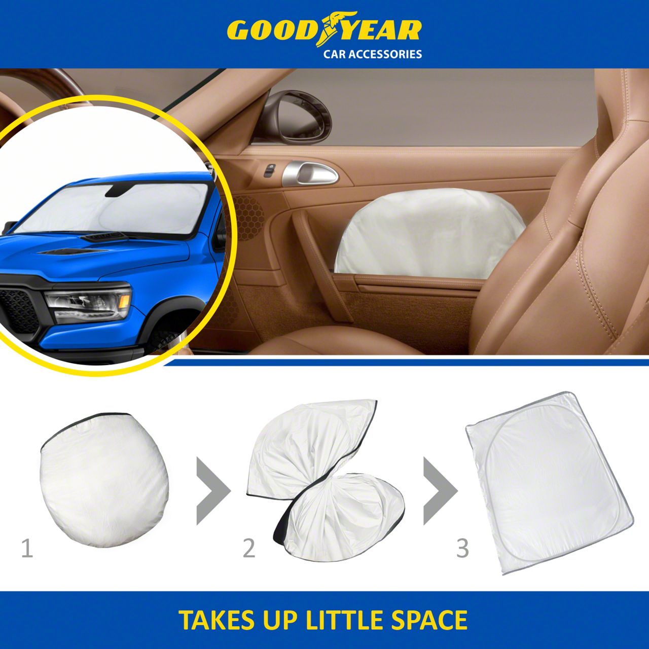 RAM 1500 Windshield Sun Shade (19-25 RAM 1500) - Free Shipping