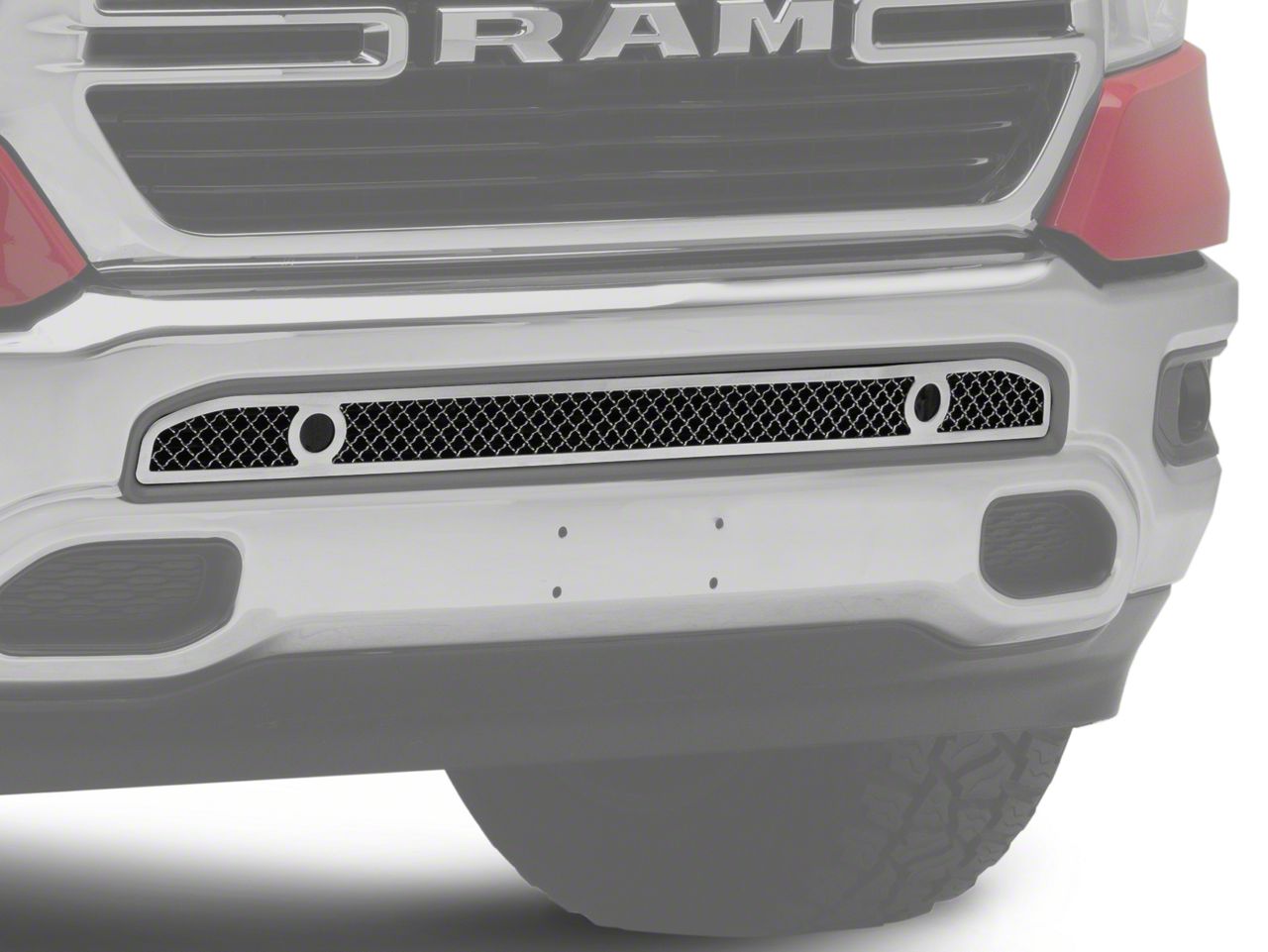 RAM 1500 Wire Mesh Lower Grille Insert; Chrome (19-24 RAM 1500 w/ Front ...