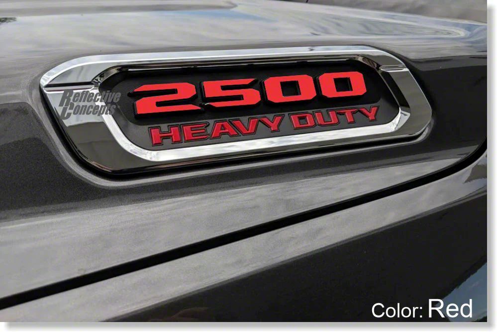 RAM 2500 2500 Hood Number Overlay Decals; Gloss Black (19-24 RAM 2500 ...