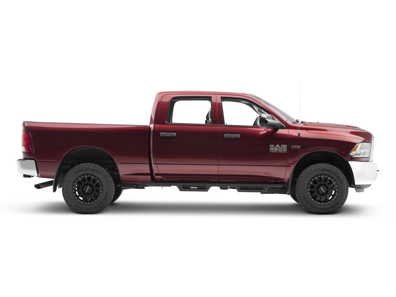 RAM 2500 4-Inch Drop Sniper Running Boards; Textured Black (10-24 RAM ...