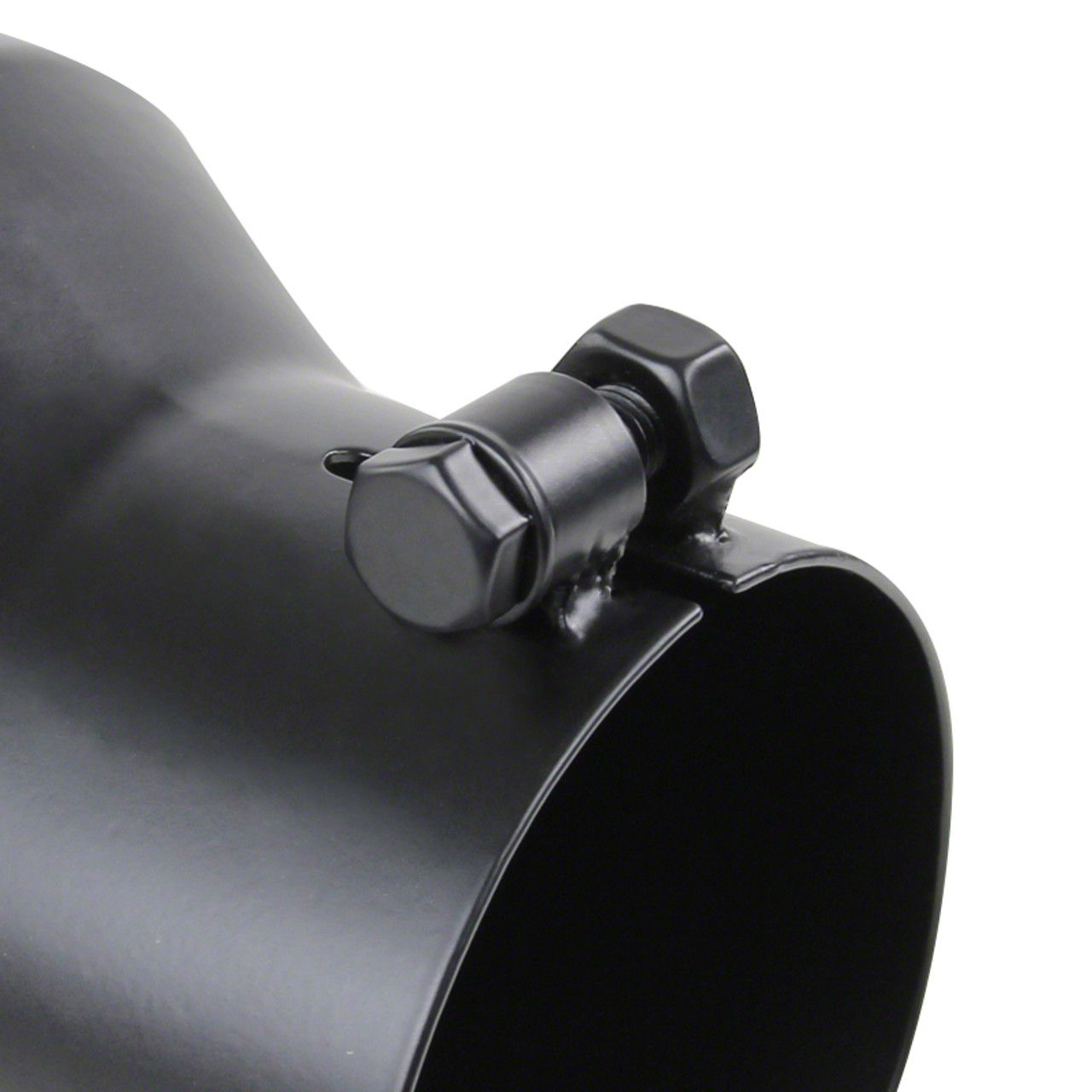 RAM 2500 6-Inch Bolt-On Angled Exhaust Tip; Black (Fits 4-Inch Tailpipe ...