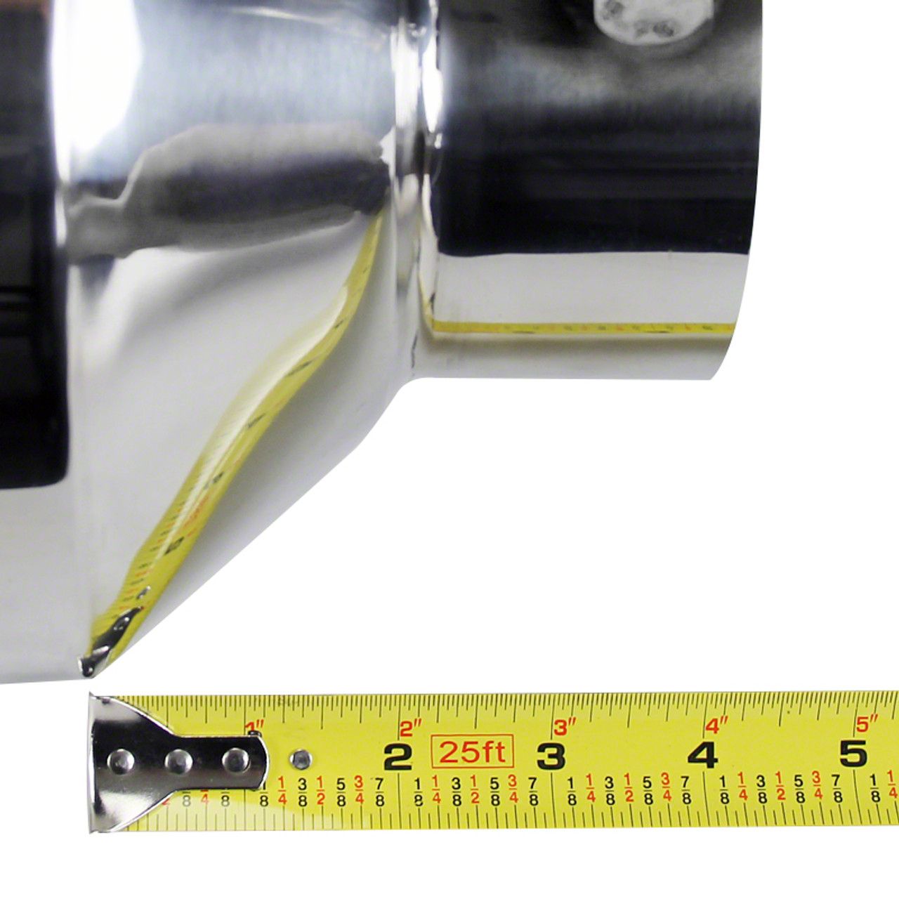 RAM 2500 8-Inch Bolt-On Angled Exhaust Tip; Chrome (Fits 4-Inch ...