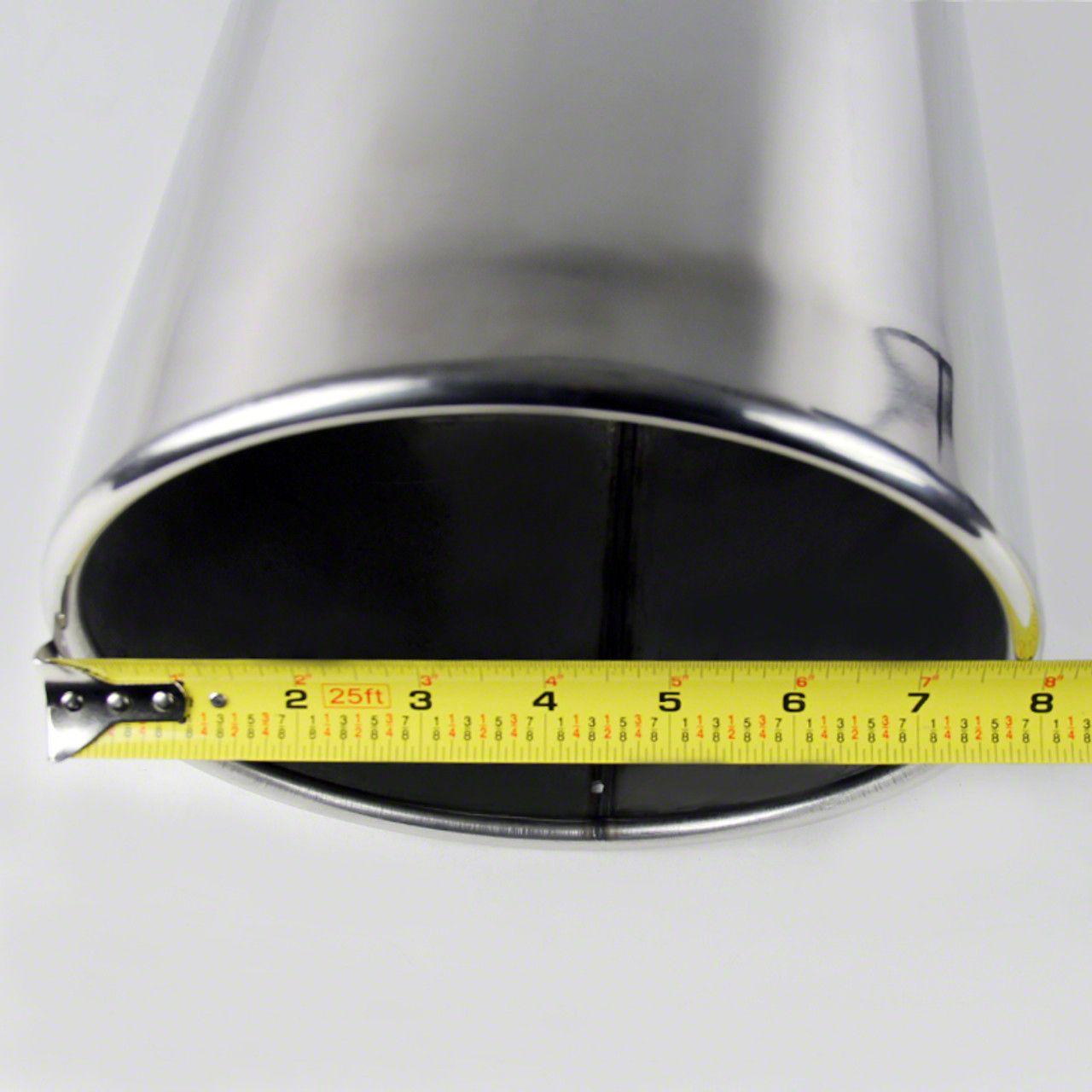 RAM 2500 8-Inch Bolt-On Angled Exhaust Tip; Chrome (Fits 5-Inch ...