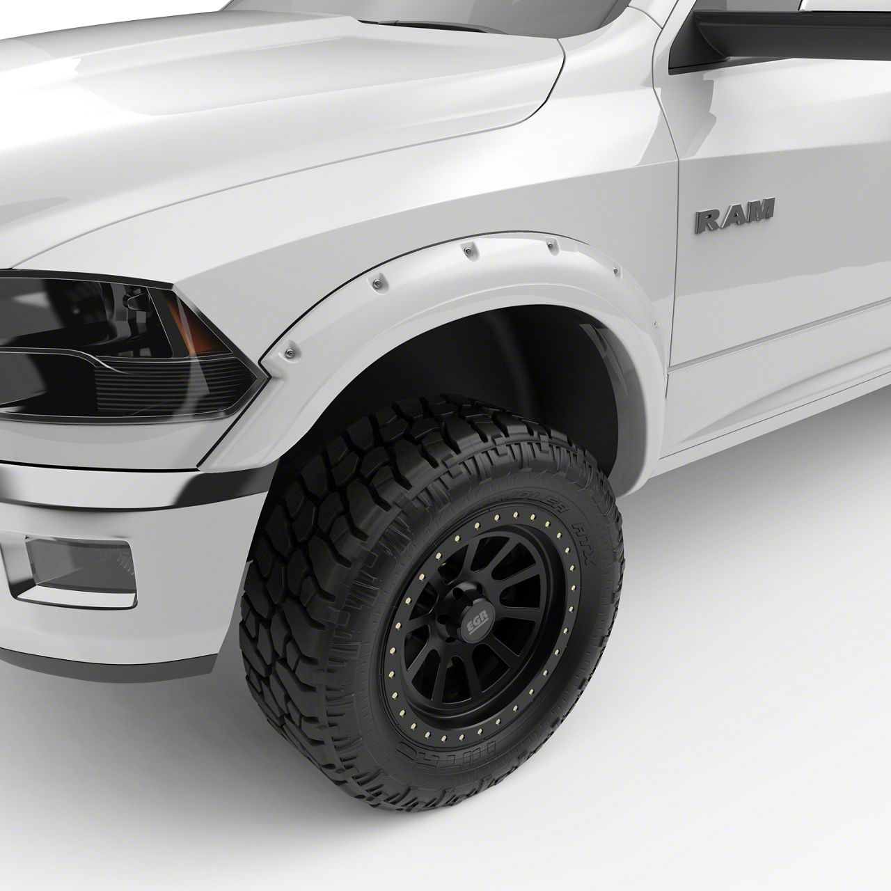 EGR RAM 2500 Bolt-On Style Fender Flares; Bright White 792854-PW7 (10 ...
